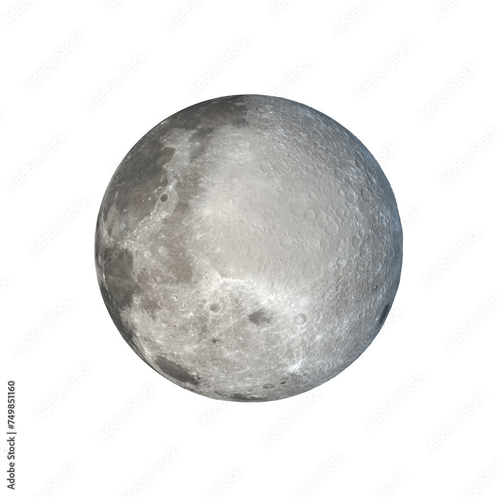 3D realistic rough surface white PNG moon space planet satellite, moon ...