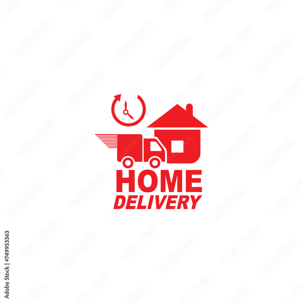 House Car logo vector template, design concept of car delivering ...
