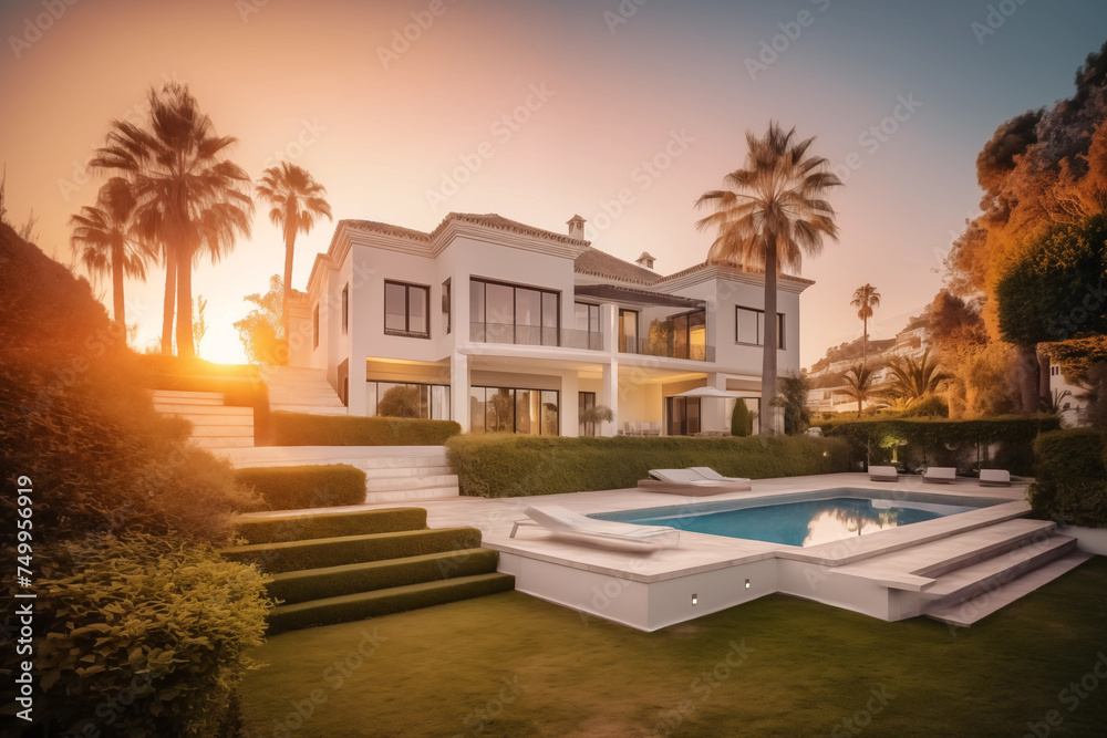 Villa with swimming pool. Spanish house Real Estate. Villa in Costa ...