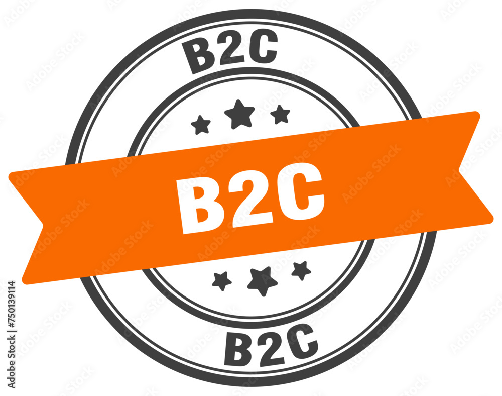 b2c stamp. b2c label on transparent background. round sign Stock Vector ...
