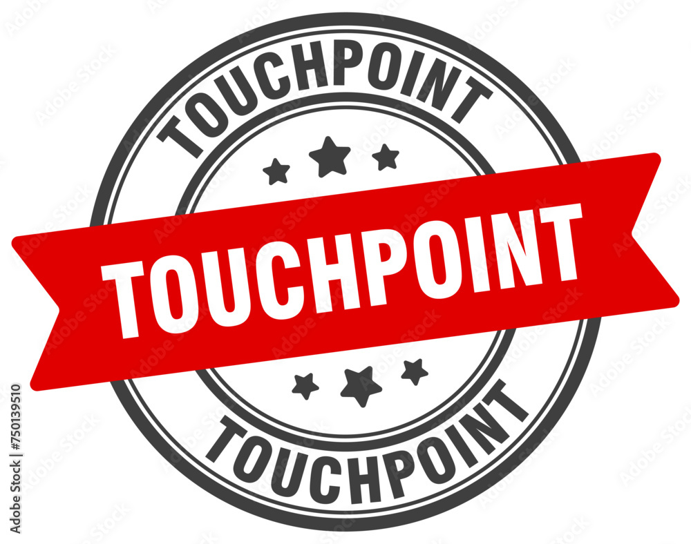touchpoint stamp. touchpoint label on transparent background. round ...