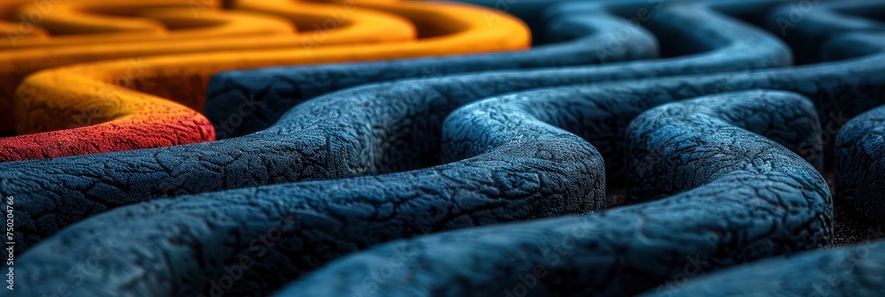 Cartoon Illustration Colorful Maze Perspec, Background Images , Hd ...