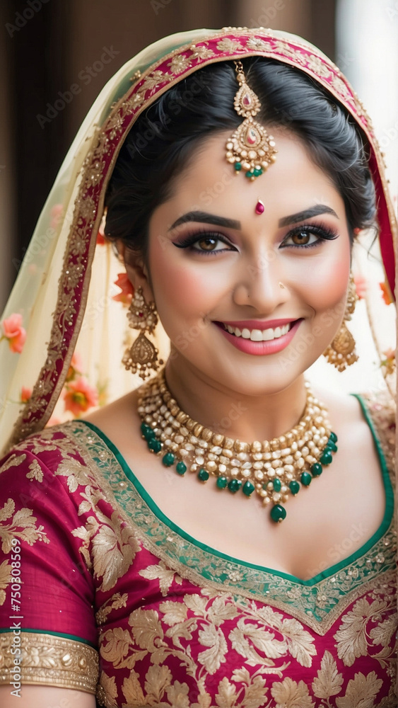 Red Resilience: Empowering Portrait of a Confident Overweight Indian ...