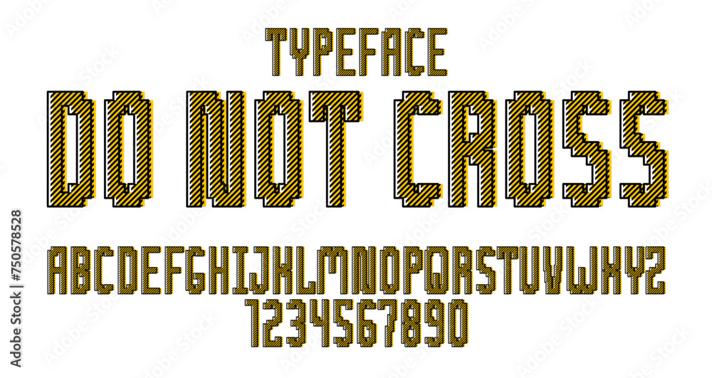 Minimal geometric cyberpunk font, vector typeface in geometry ...