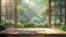 Spring Garden Window Frame View Free Stock Photo - Public Domain Pictures