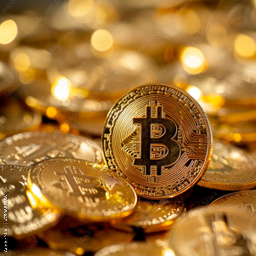 Bitcoin and cryptocurrency trading system concept - Image of Physical ...