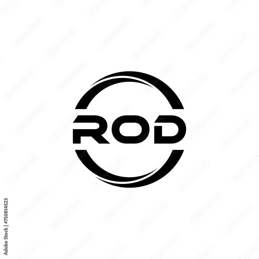ROD letter logo design with white background in illustrator, cube logo ...