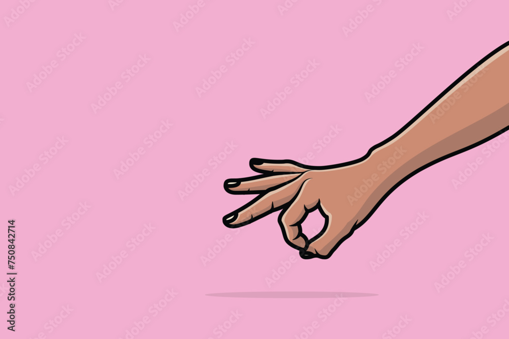 People Hand Gesture for Delicious Food vector illustration. People hand ...