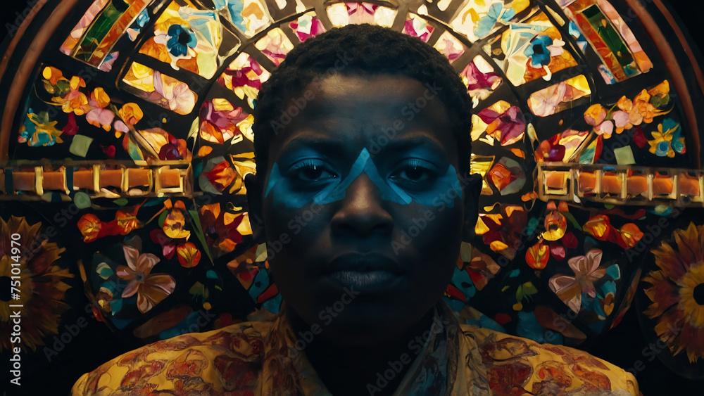 Ai generated image of a women showing bad mental health. For creating ...