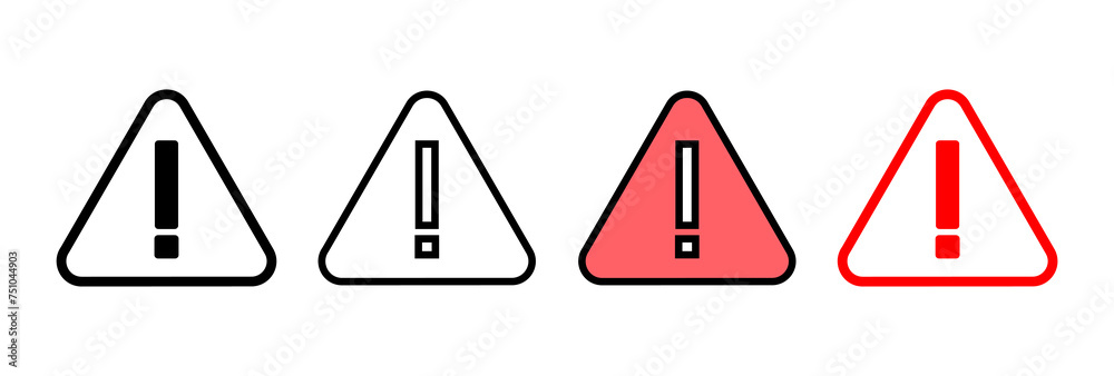 Exclamation danger sign illustration. attention sign and symbol. Hazard ...