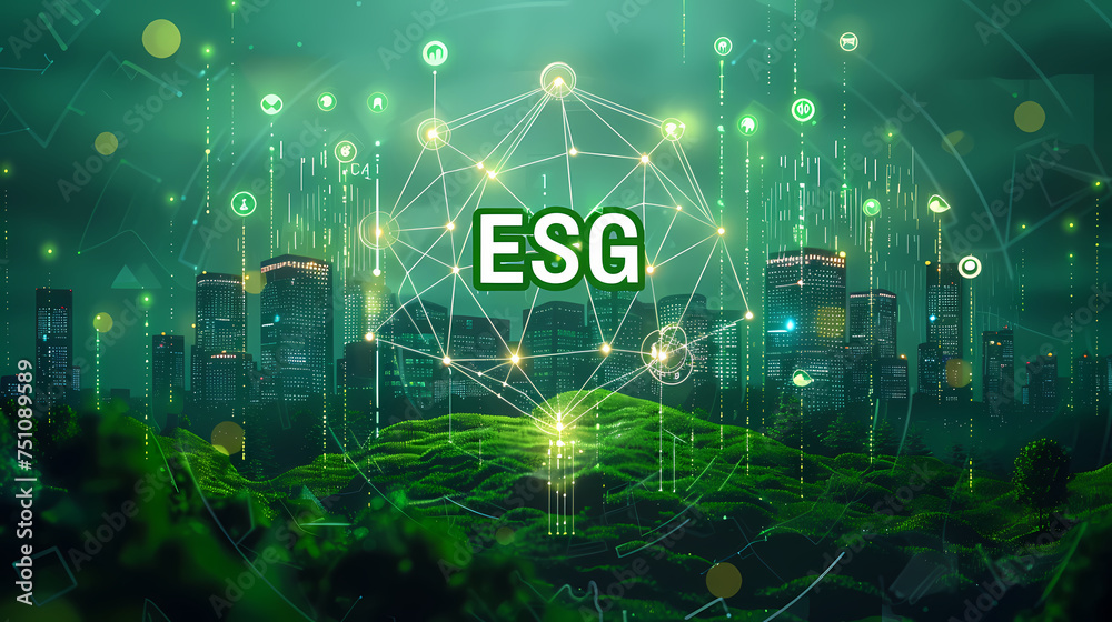 ESG environmental, social and corporate governance concept, earth ...