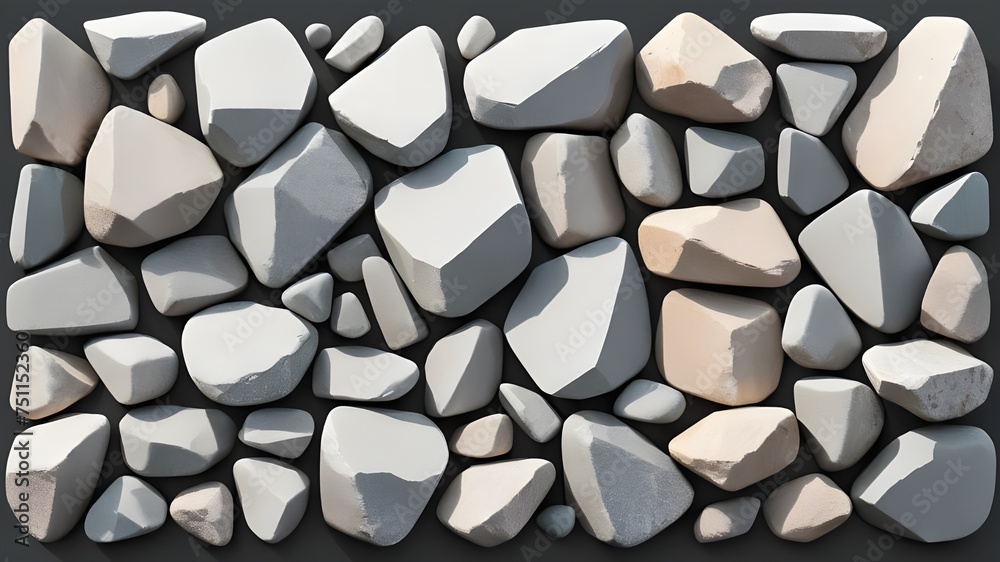 Cut out rock stones composition layout on transparent backgrounds 3d ...