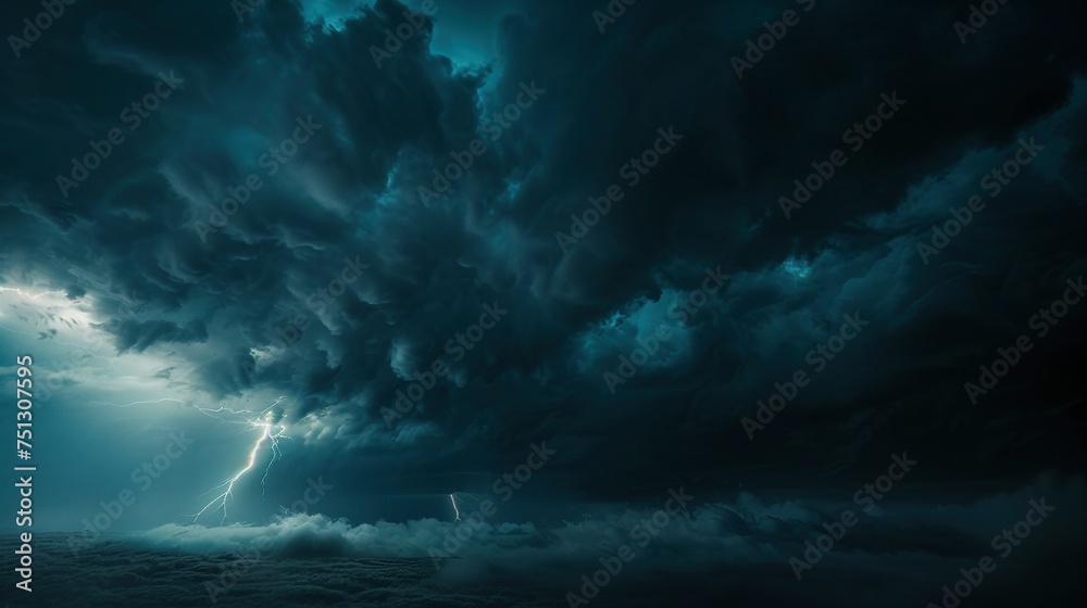 Espectacular vista de una tormenta eléctrica intensa con múltiples ...