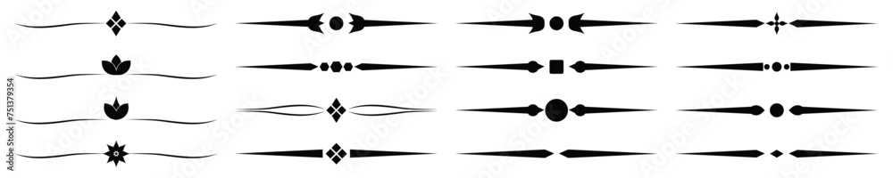 Simple text dividers on transparent background. Stock Vector | Adobe Stock