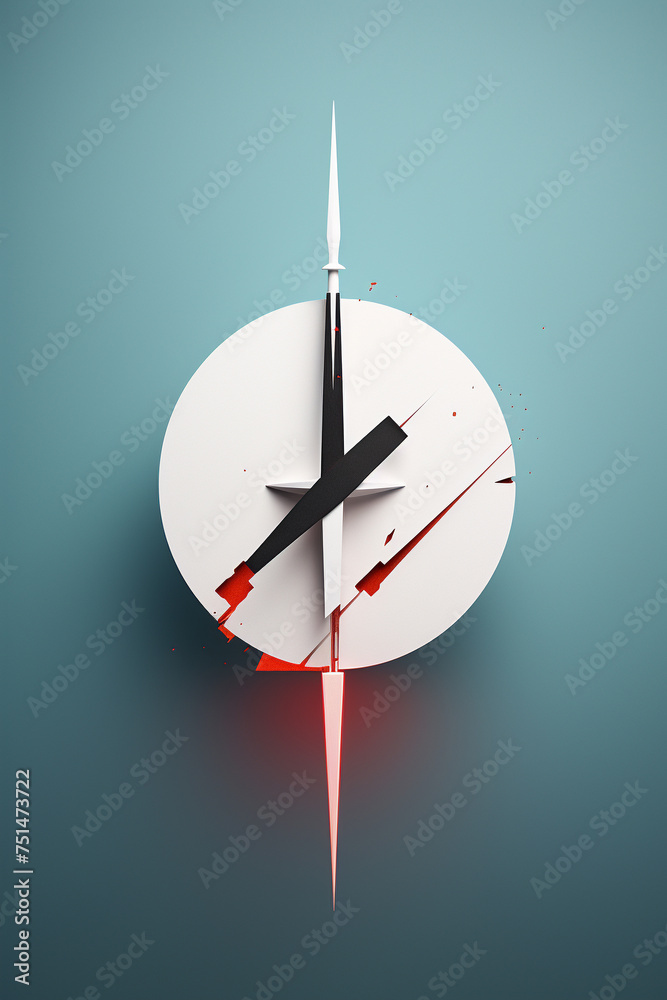 An image of a broken compass with its needle spinning erratically ...