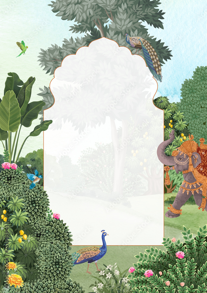 indian traditional wedding template save the date card invitation Stock ...