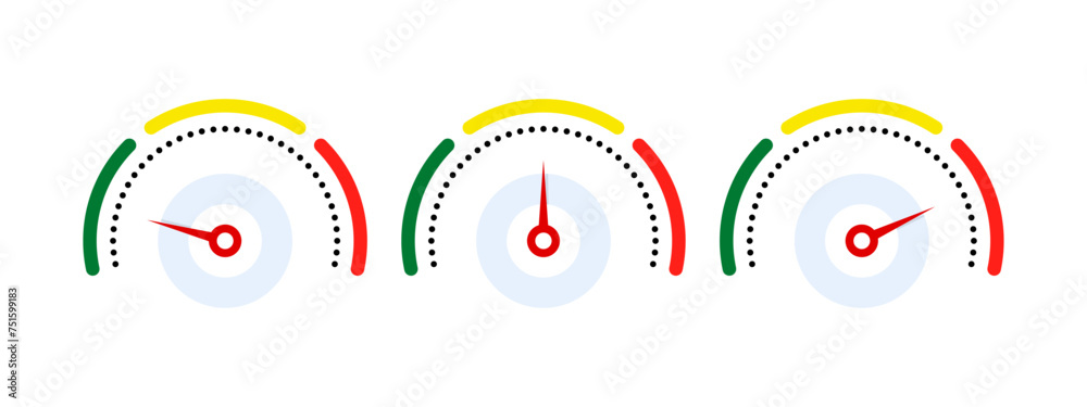 Risk Gauge Scale. Vector image Stock Vector | Adobe Stock