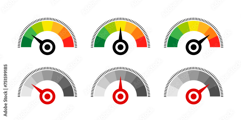 Dashboard Gauge Scale. Vector image Stock Vector | Adobe Stock