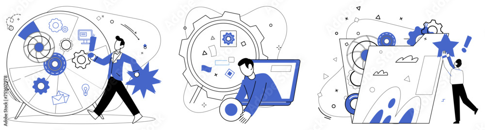 Change management vector illustration. Transformative decision-making ...