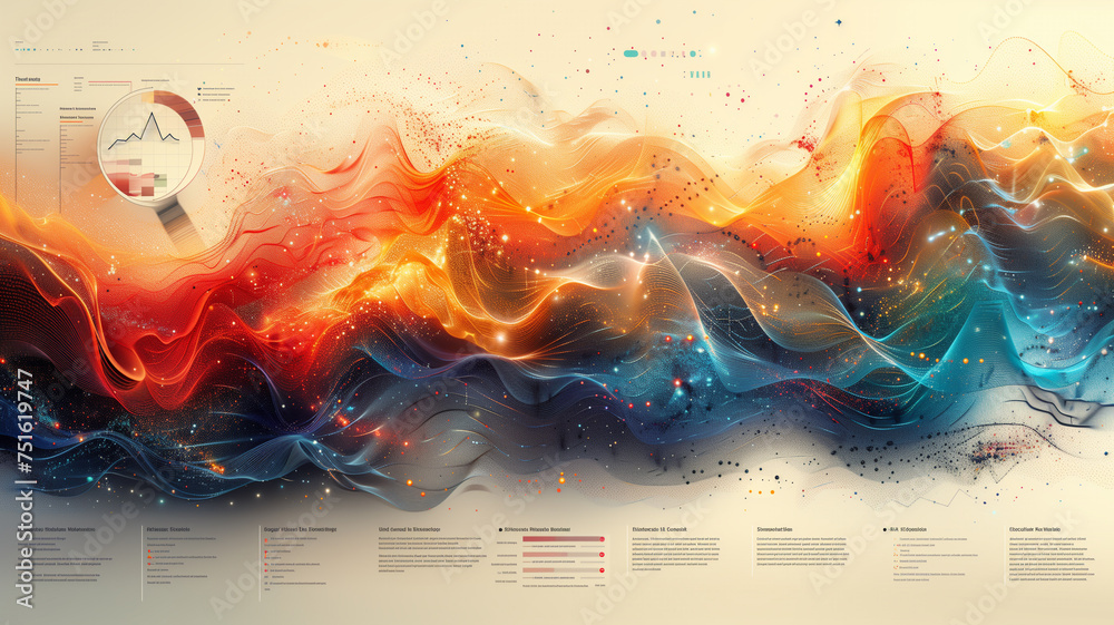 infographic blending colors and shapes to explain bandwidth in ...