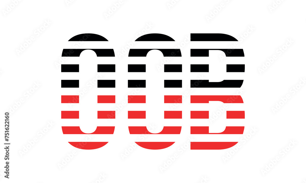 OOB three initial letter iconic line negative space minimal logo design ...