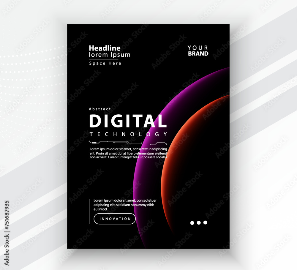 Poster brochure cover banner presentation layout template, Technology ...