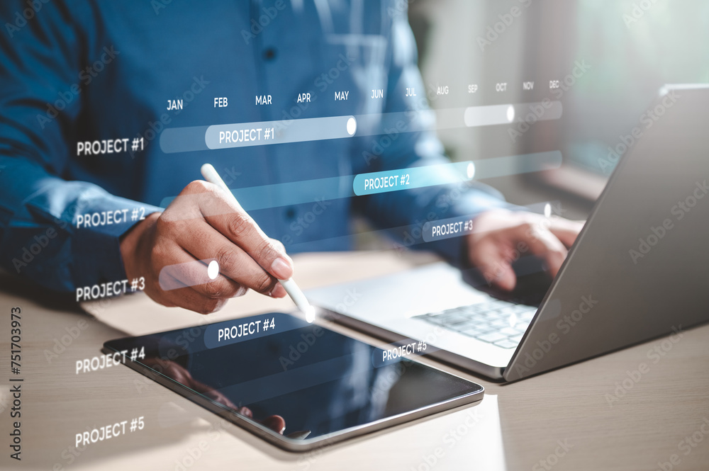 Foto de Stock schedule, screen, software, chart, management, progress, project, update, business ...