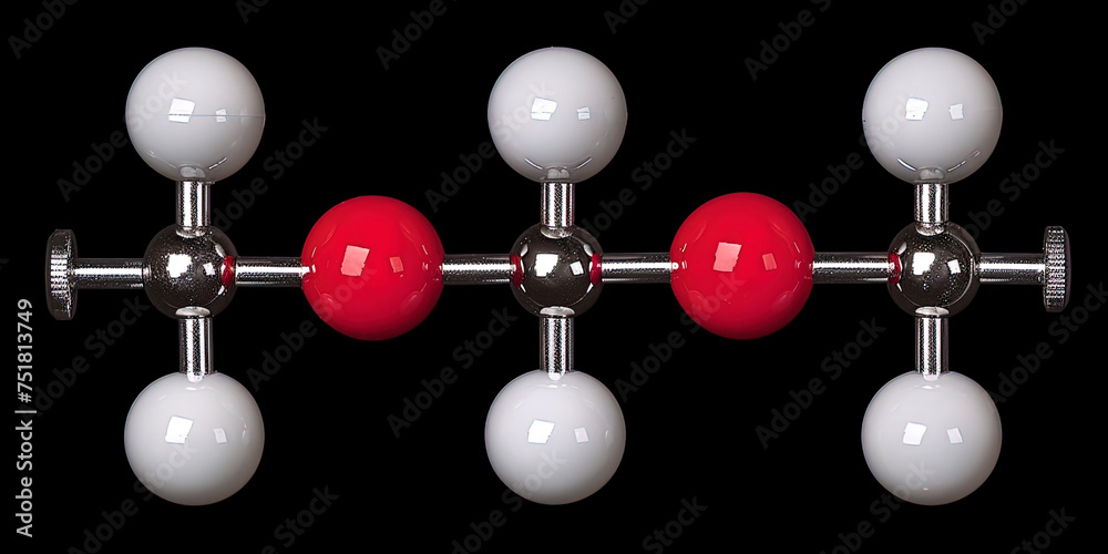 Molecule of ammonia (NH3) with nitrogen and three hydrogen atoms ...