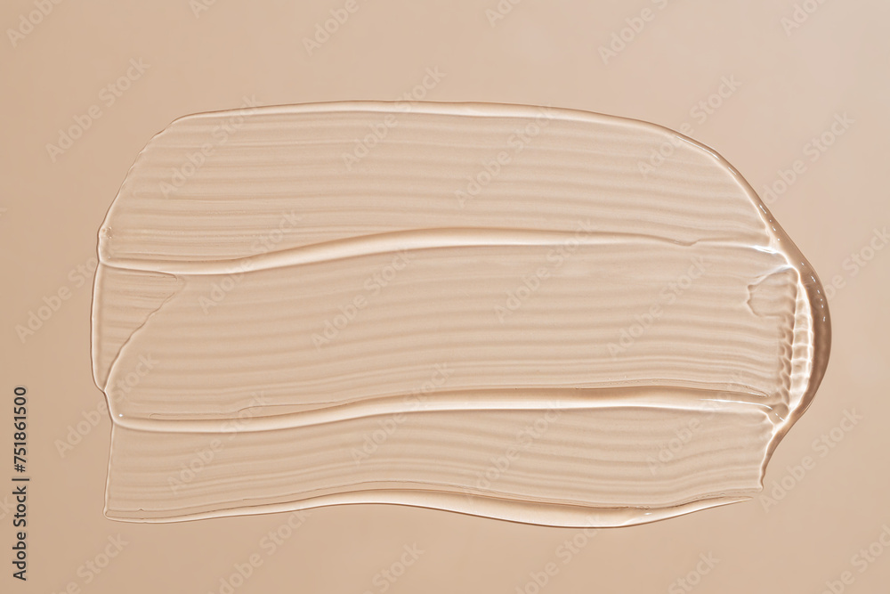 Neutral tone foundation swatches and serum texture Stock Photo | Adobe ...