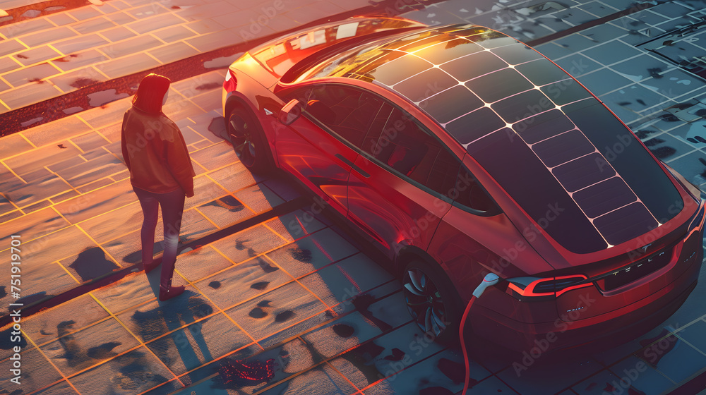 Image the living through the lens of solar-powered transportation. A ...