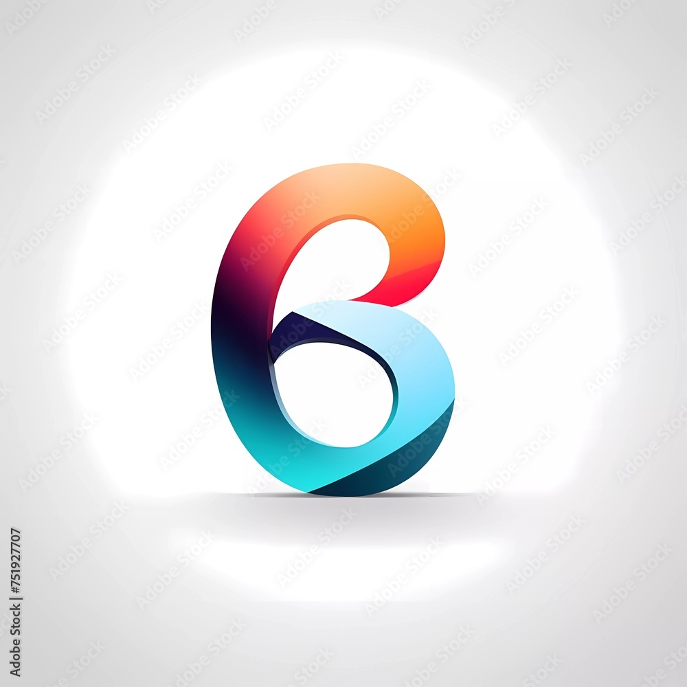 Number "6" logo icon design template element. Vector color sign. Stock ...