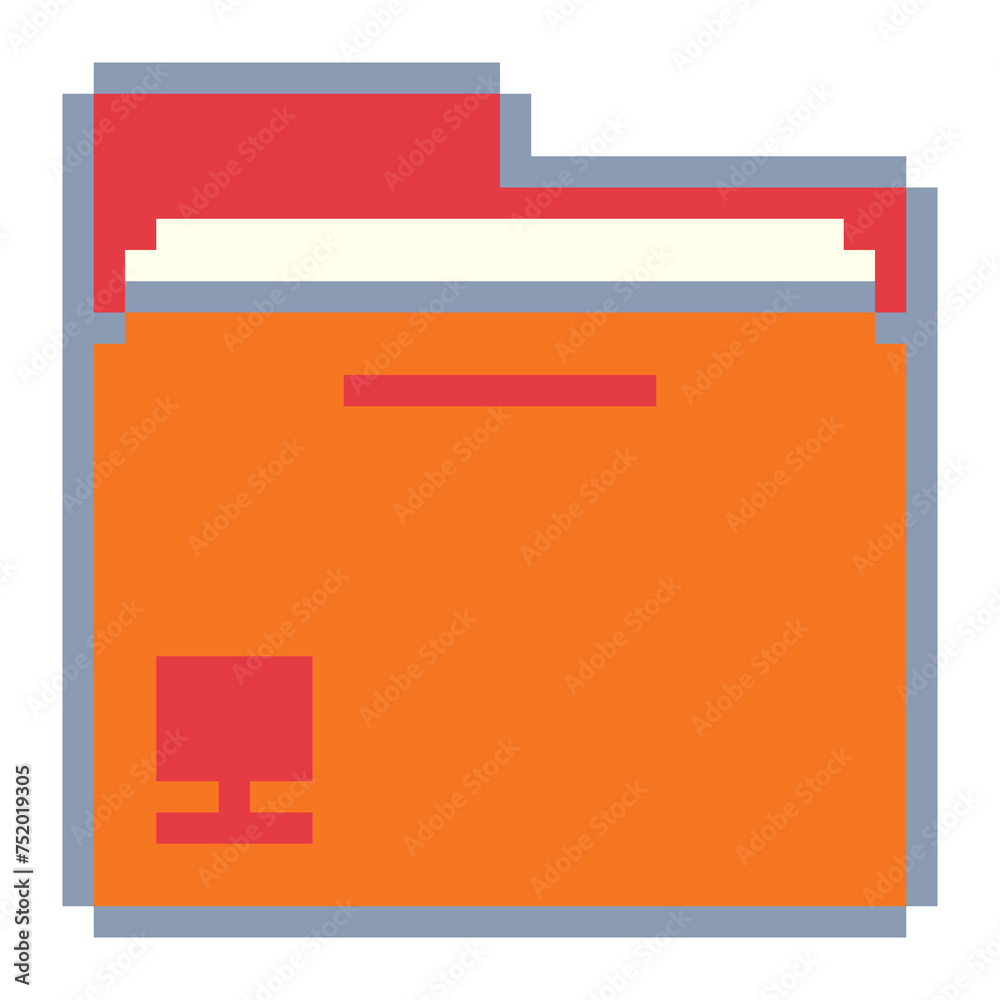 Desktop Folder Icon Pixel Art Stock Illustration | Adobe Stock