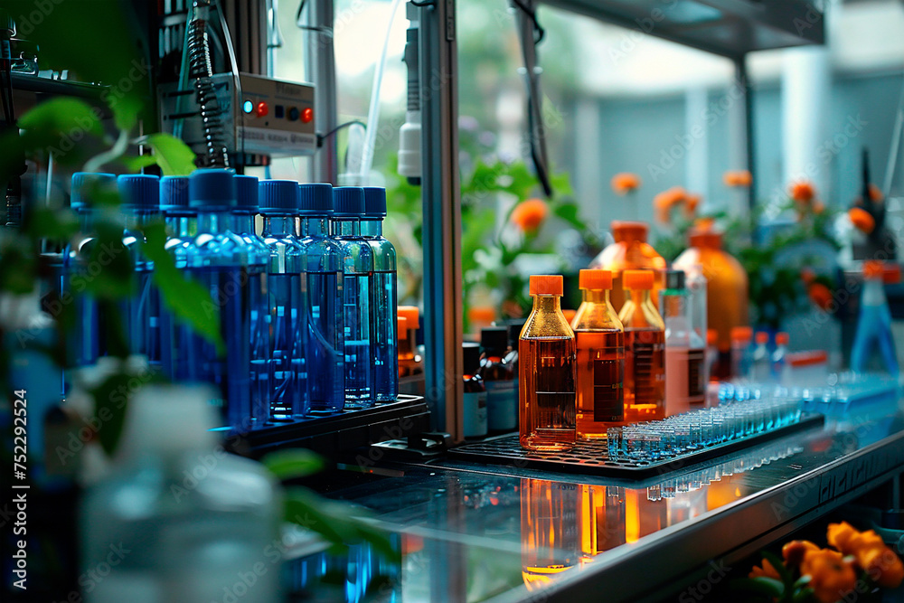 Biotech laboratory where scientists manipulate DNA to create designer ...