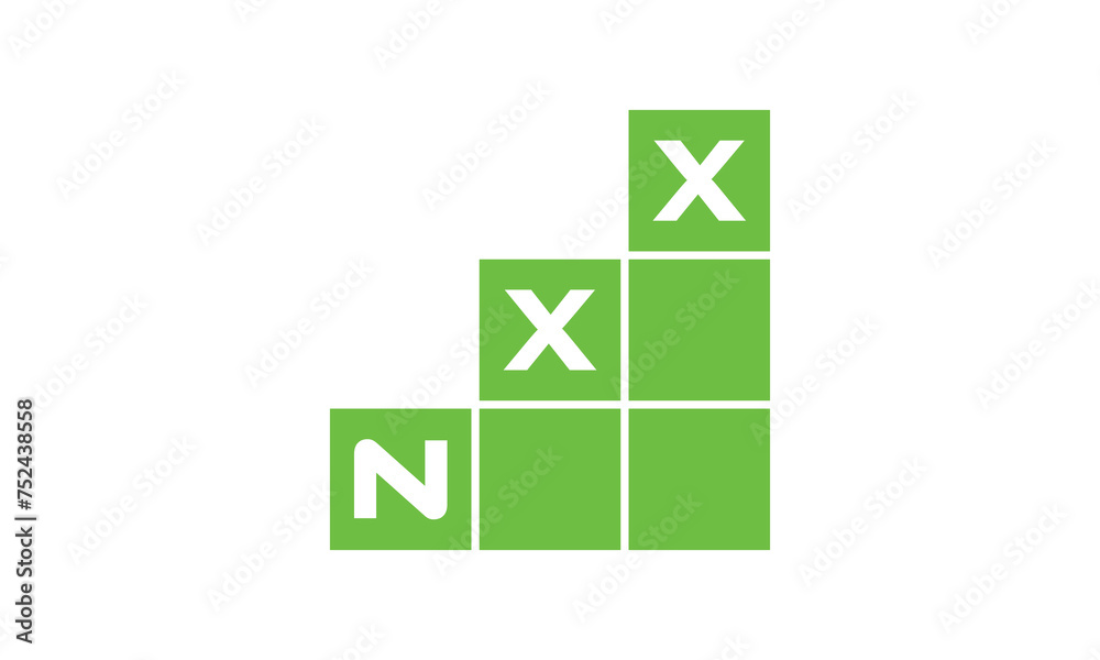 NXX initial letter financial logo design vector template. economics ...