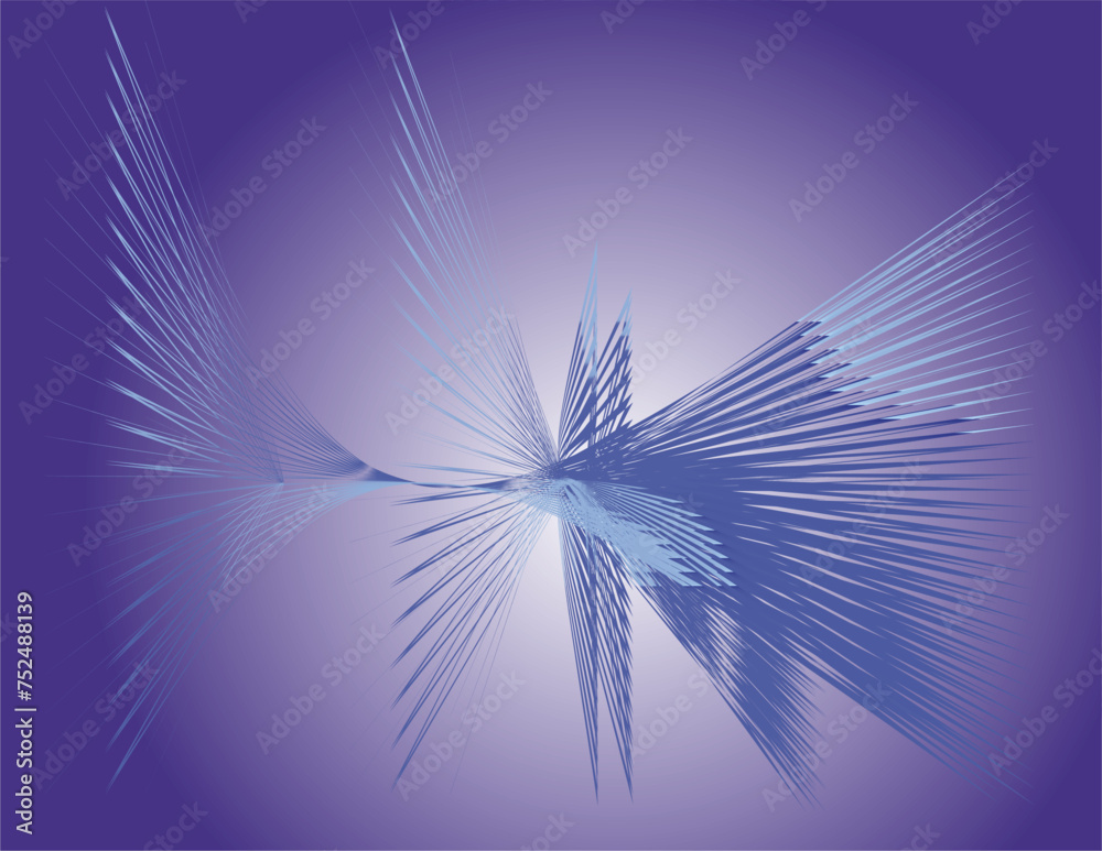 a composition of abstract planes and shapes with blue-purple gradations ...