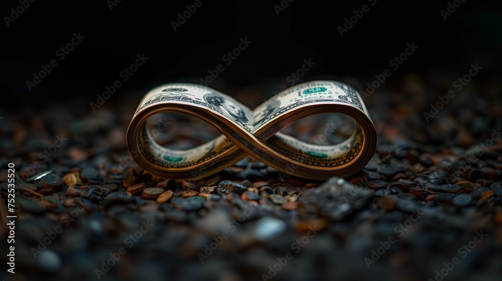 Money in the Shape of an Infinity Symbol, Infinite Money Concept ...