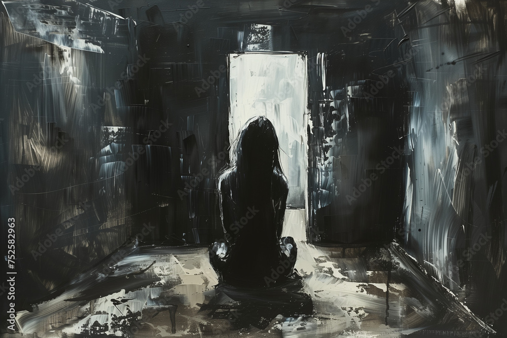 Depression and anxiety, abstract art, paintings, AI created images ...