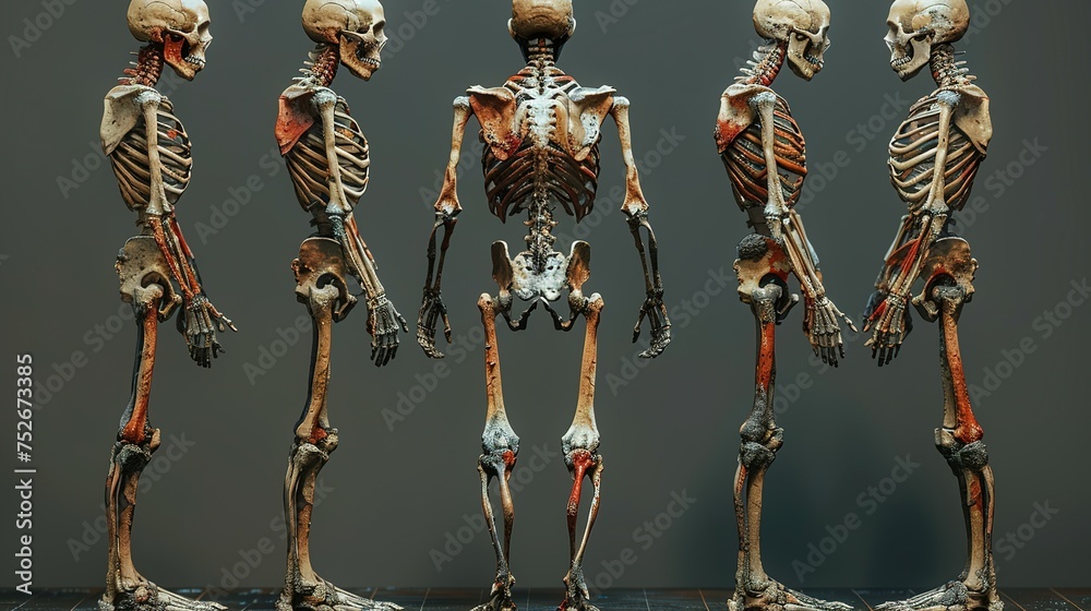 Human Skeleton System Bone Joints Anatomy Stock Illustration | Adobe Stock