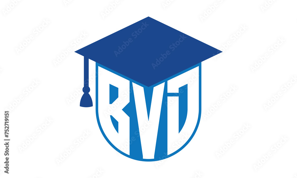 BVD initial letter academic logo design vector template. school college ...