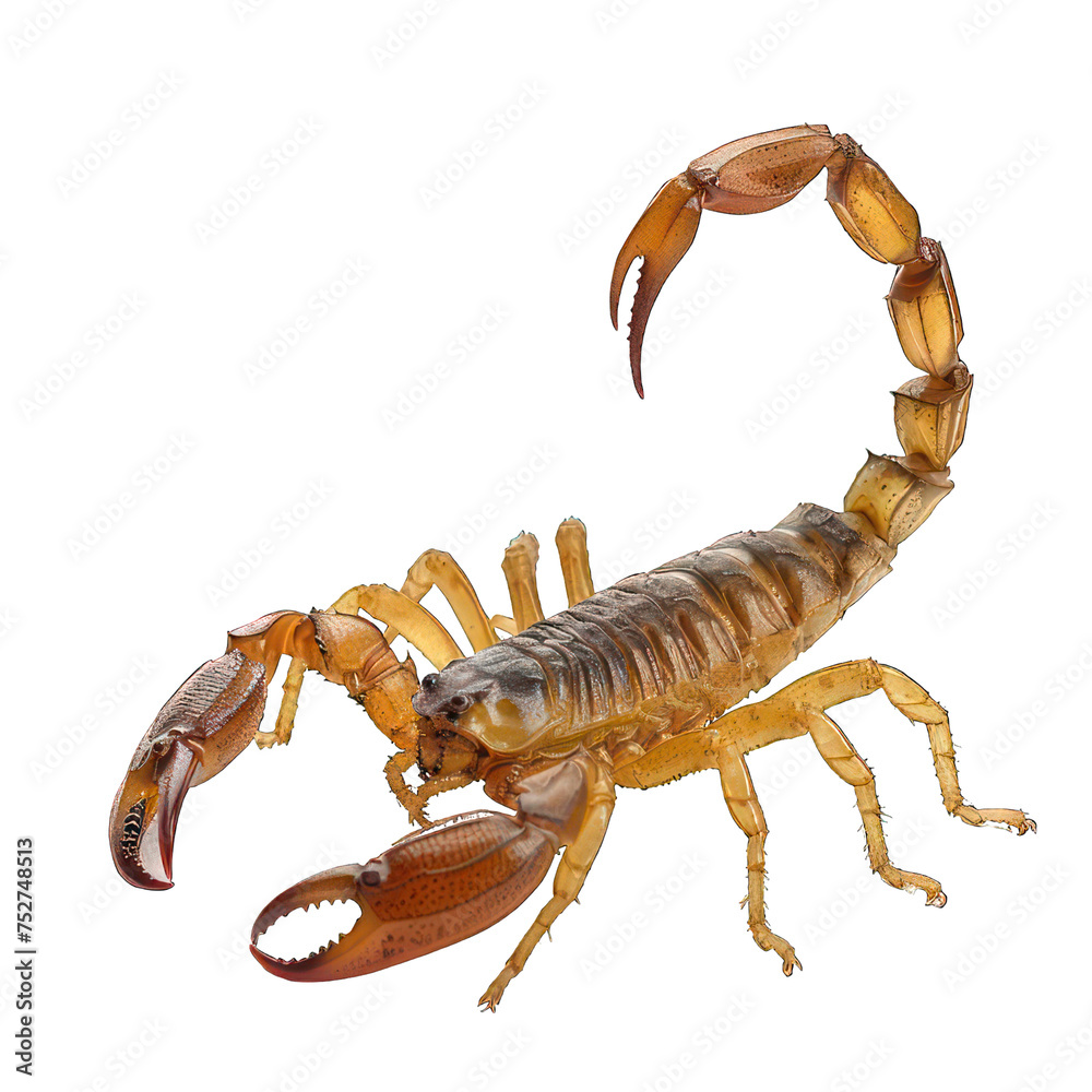 side view of scorpion transparent isolated on white png Stock Photo ...