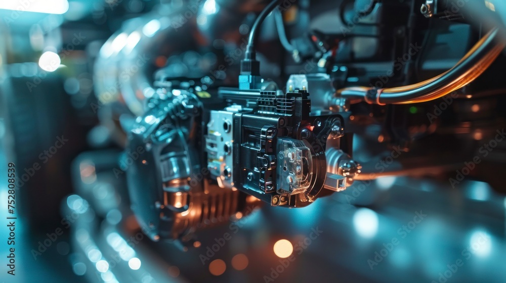 The engine roared to life as the pistons smoothly glided up and down ...