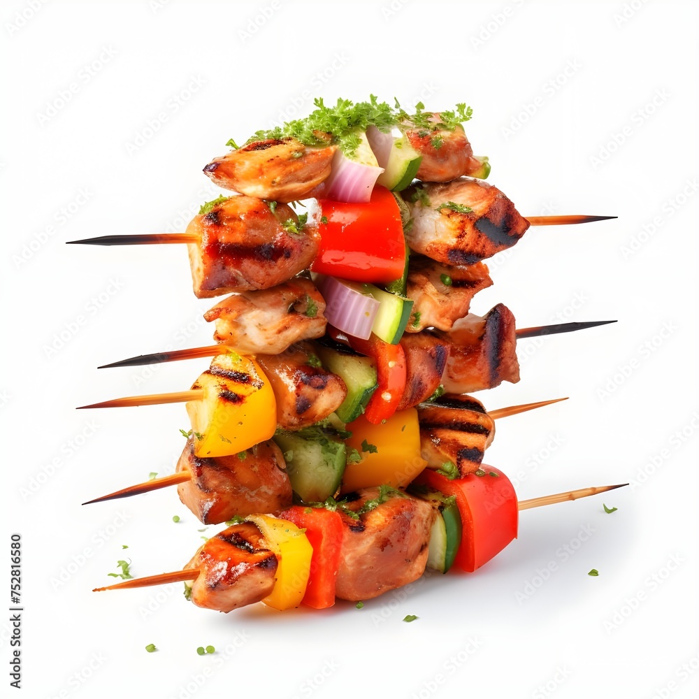 Foto el delicioso shish kebab es un plato de carne asada asada a la ...