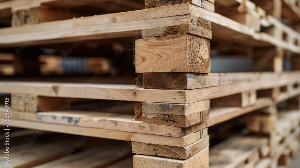 Photo Stock Wooden Pallets. Wooden pallets Stacked upon each other ...