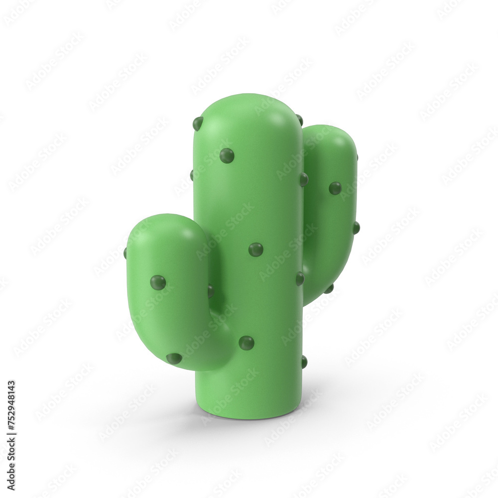 Cactus vector emoji illustration isolated on white background. emoticon ...
