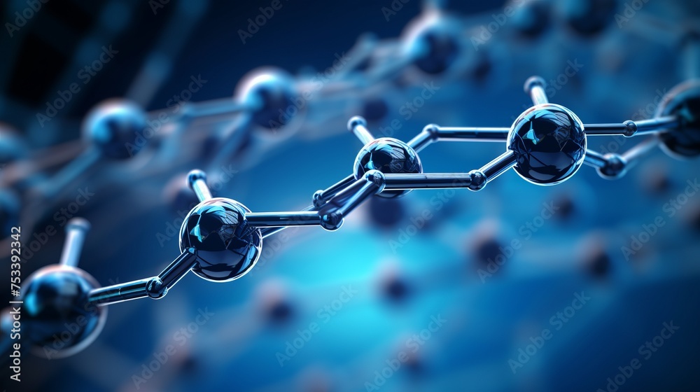 Nanotechnology, molecular structure, and science concepts are depicted ...