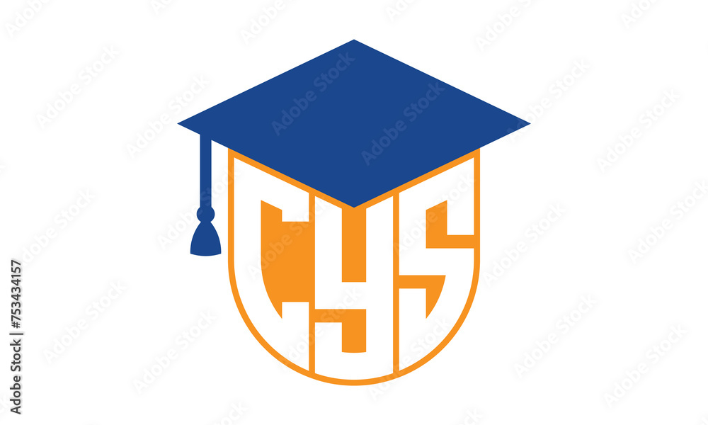 Image vectorielle Stock CYS initial letter academic logo design vector ...