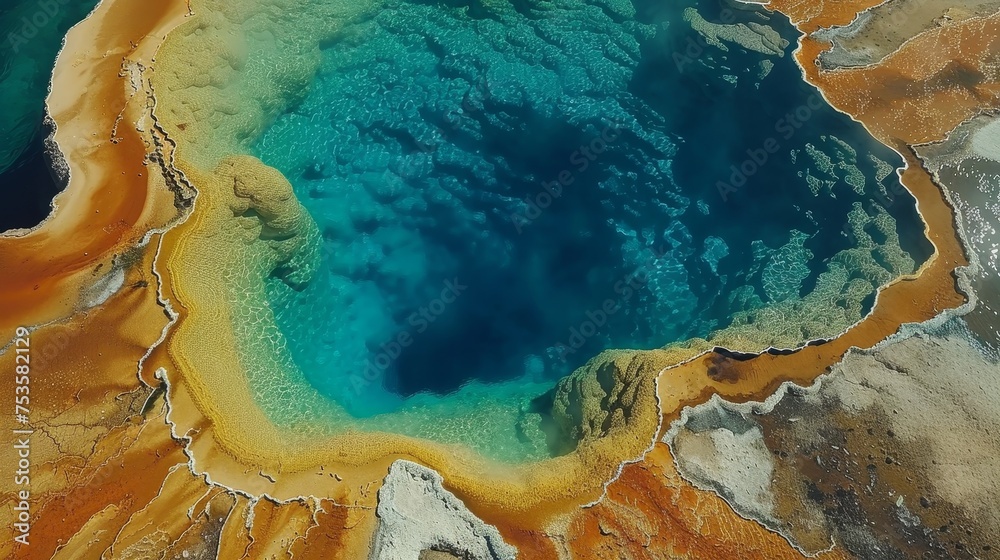 An aerial perspective captures the stunning complexity and vibrant ...
