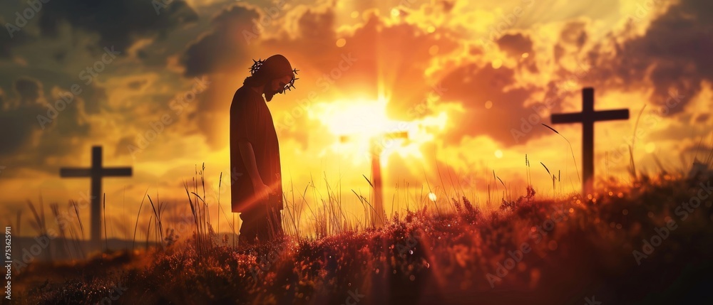 Religious Good Friday / crucifixion easter cocept, religion background ...