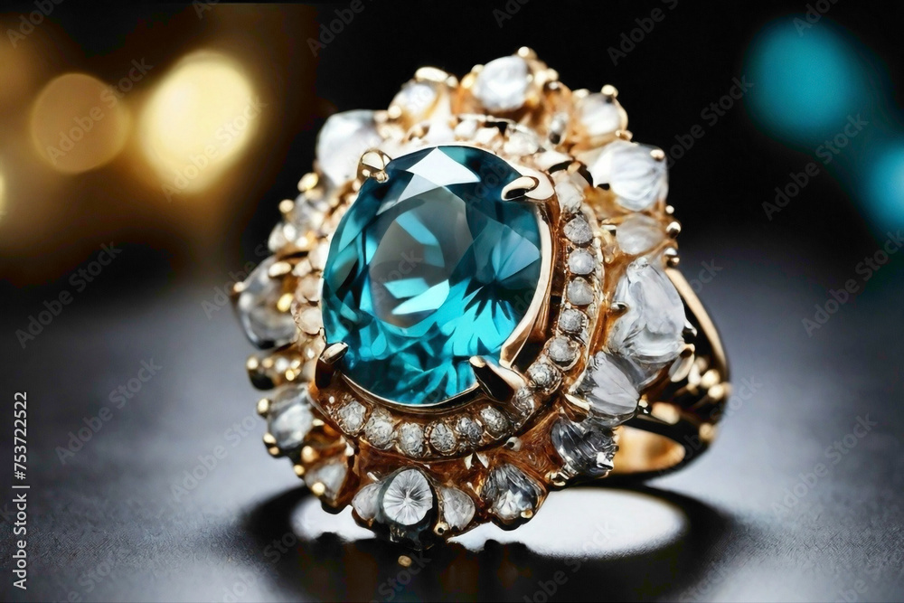 "The fabulous ring gleamed upon her finger, a dazzling testament to ...
