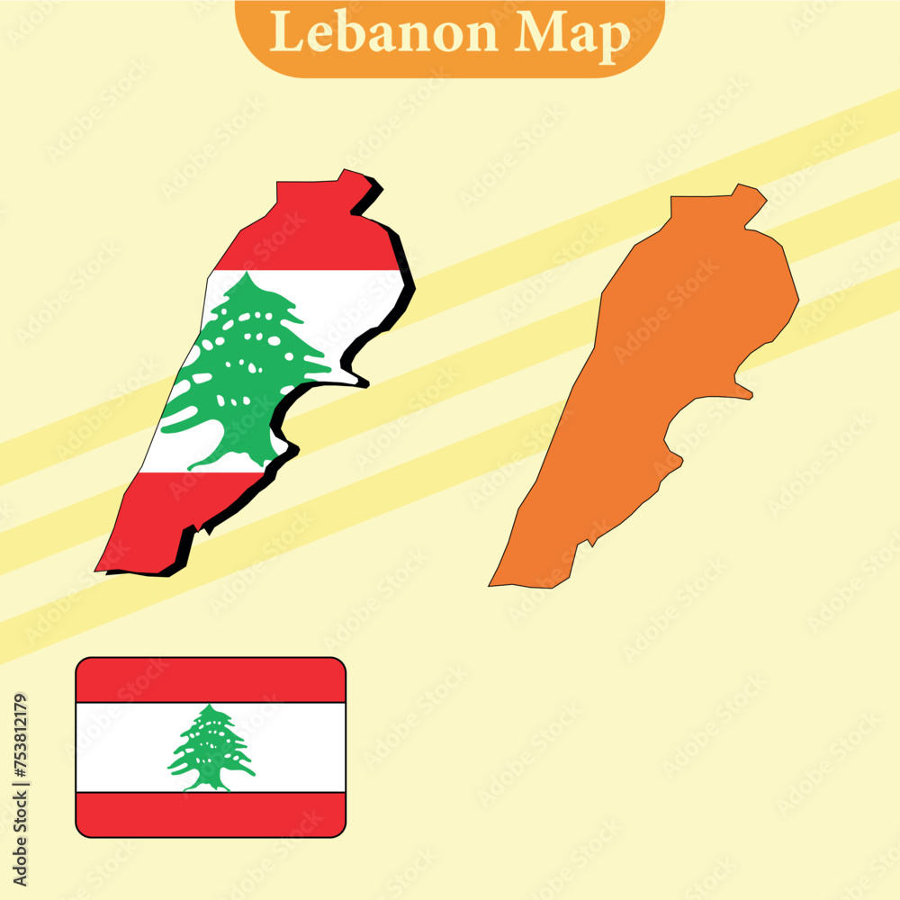 Vector Lebanon map vector with regions and cities lines and full every ...